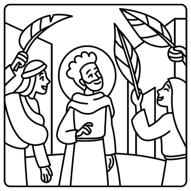 palm sunday coloring pages printable free